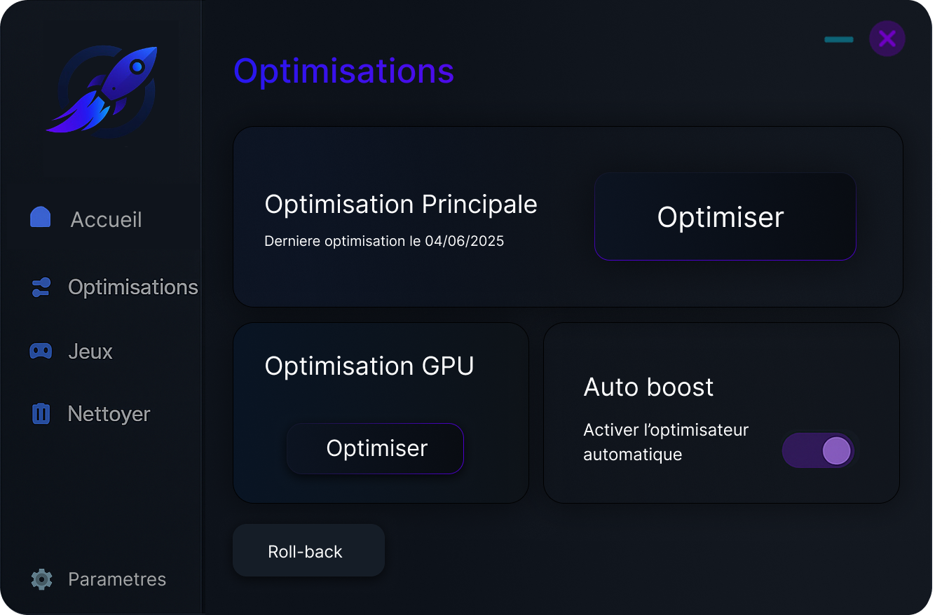 Optix– Optimise ton PC pour le gaming – Boost FPS
